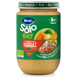 Baby Solo Potito Bio Verduras con Alubias y Ternera | 190 gr - hero ...