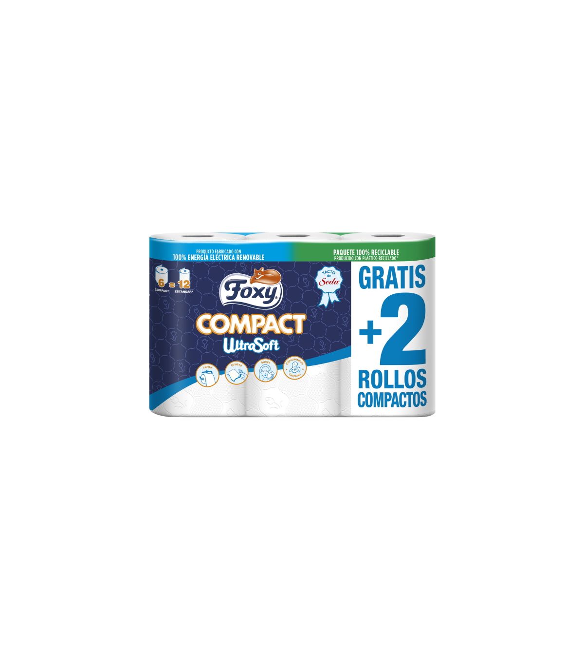 Compact Ultrasoft Papel Higiénico | 6 uds - foxy | Perfumerías Avenida