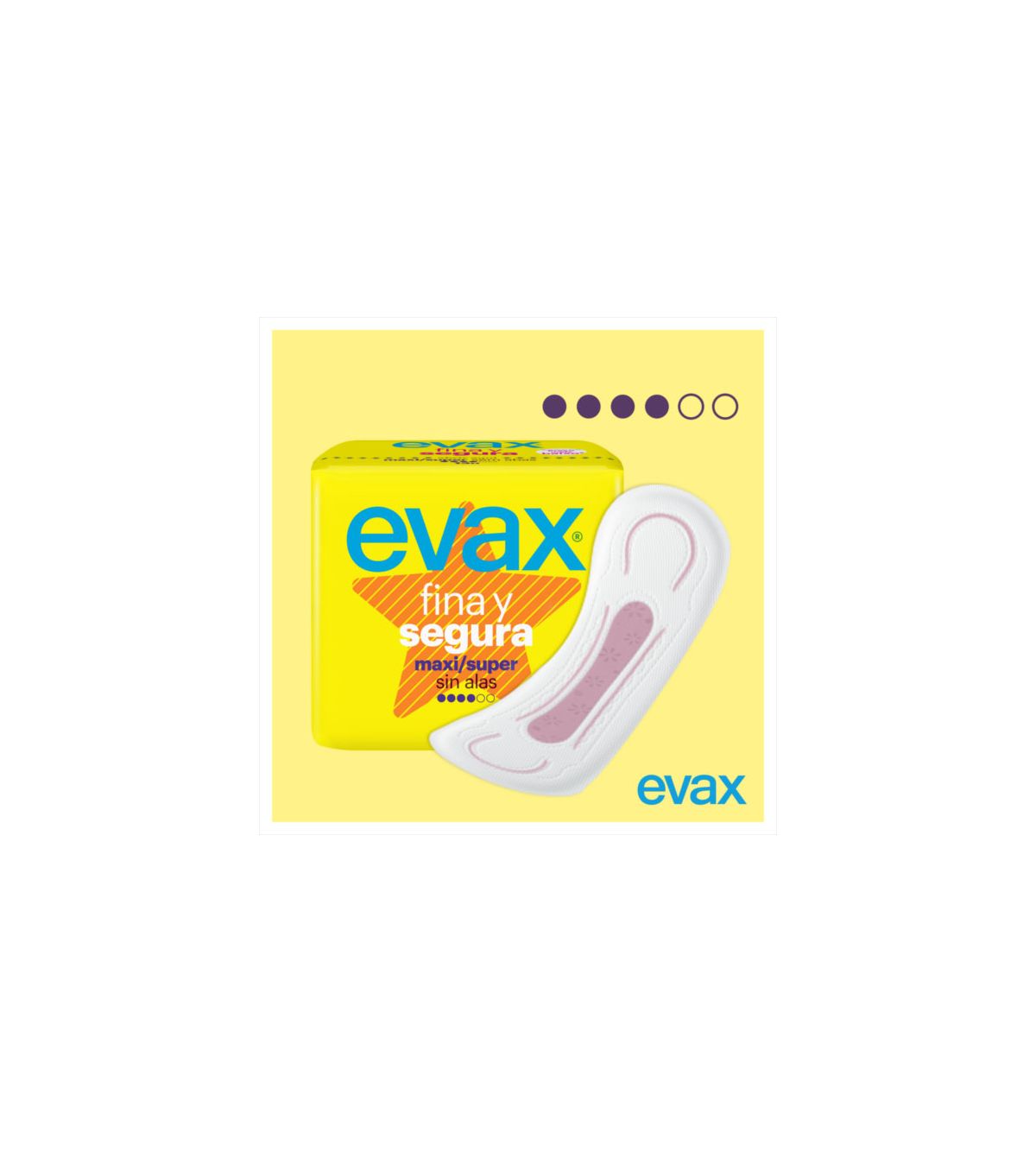 Compresas Fina y Segura Maxi Super Sin Alas | 13 uds - evax ...